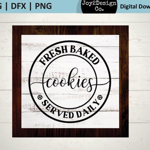 Fresh Baked Cookies SVG | DFX | PNG | Vintage Kitchen Decor Svg ...