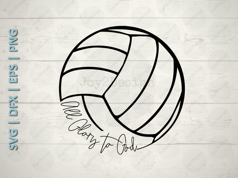 Christian Volleyball SVG | DFX | PNG | Glory to God Svg, Volleyball Svg ...