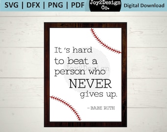 Babe Ruth Quote - Etsy