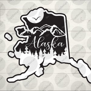 Alaska Svg | Alaska State SVG | DFX | PNG | Alaska Laser Svg | Alaska ...