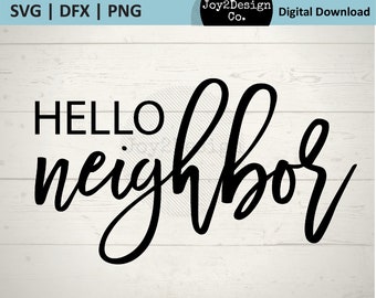New Neighbor Postcard Svg - Etsy