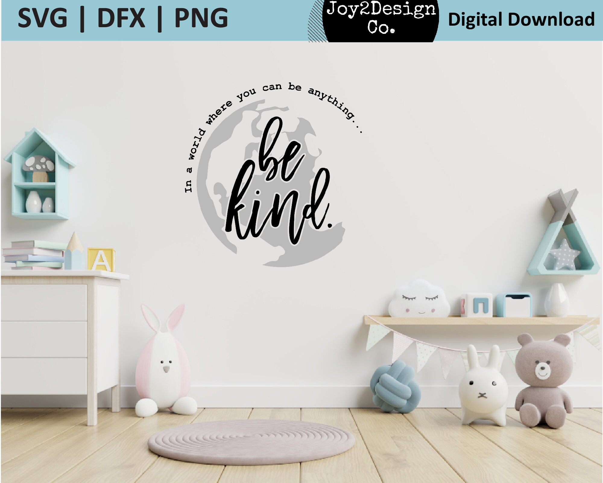Be Kind SVG DFX PNG Be Kind Cut File World Kindness | Etsy