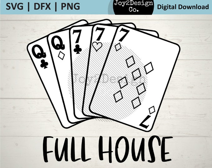 Poker Hands SVG | DFX | PDF | Png | Father's Day Sign Svg | Poker Svg ...