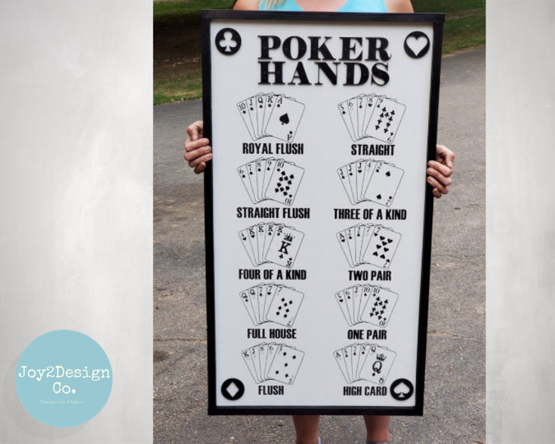 Poker Hands SVG DFX PDF Png Father's Day Sign Svg - Etsy Canada