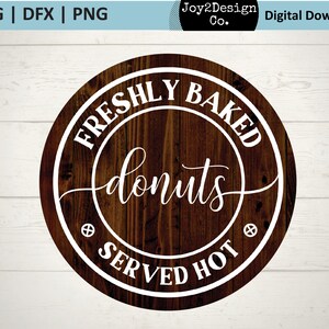 Freshly Baked Donuts SVG | DFX | PNG | Vintage Kitchen Decor Svg ...