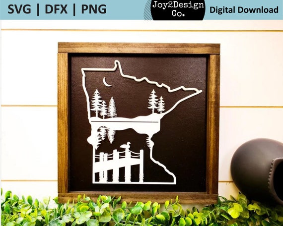 Minnesota Lakes Svg Minnesota State SVG DFX PNG - Etsy Canada