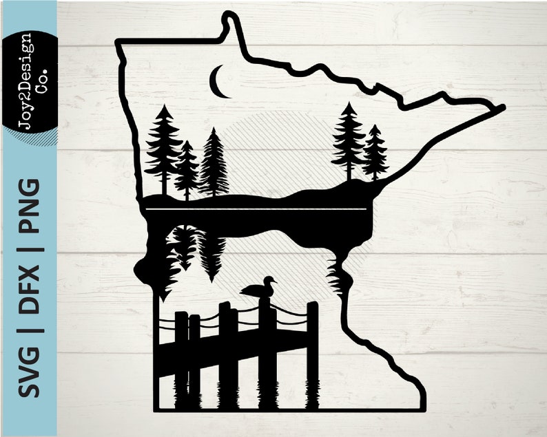 Minnesota Lakes Svg Minnesota State SVG DFX PNG - Etsy