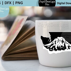 Washington SVG | DFX | PNG | Washington State Svg | Mount Rainier Svg ...