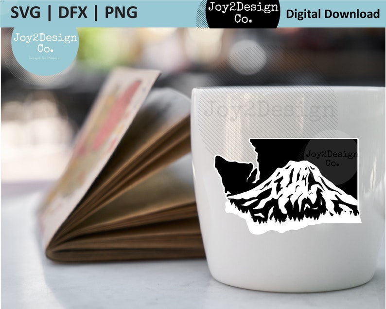 Washington SVG | DFX | PNG | Washington State Svg | Mount Rainier Svg ...