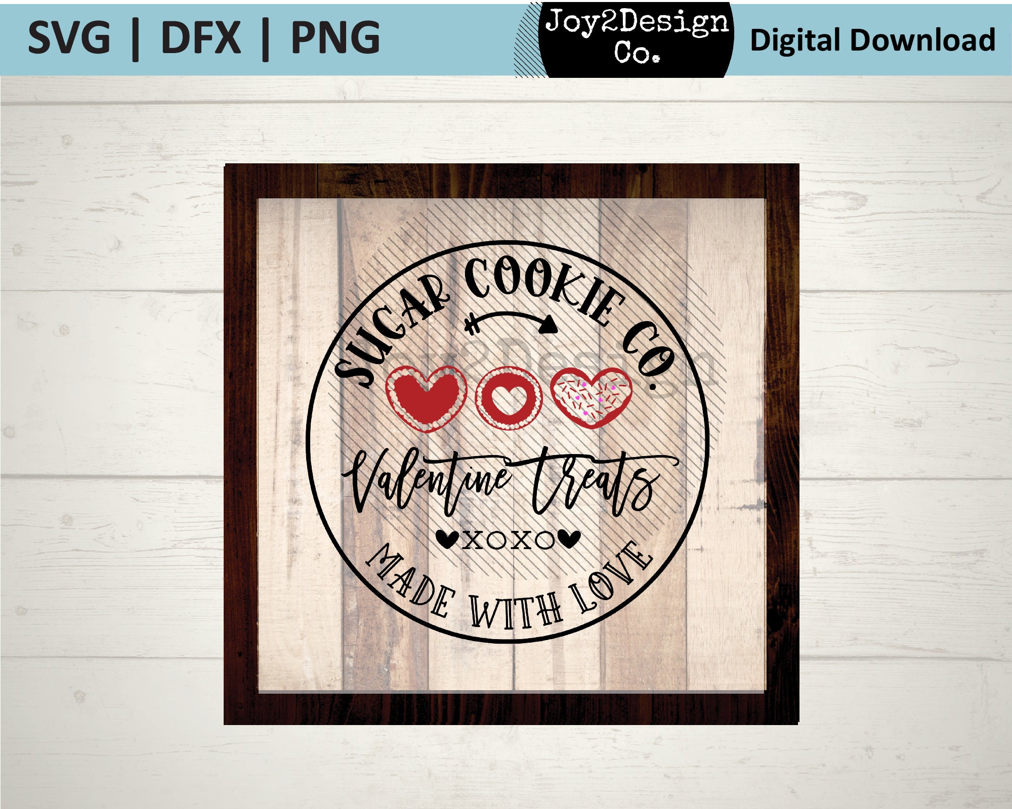 Valentine Treats SVG DFX PNG Sugar Cookie Company Svg - Etsy