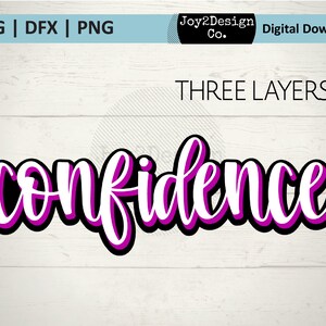 Confidence Svg | Retro Sticker SVG | DFX | PNG | Confidence Stickers - Etsy