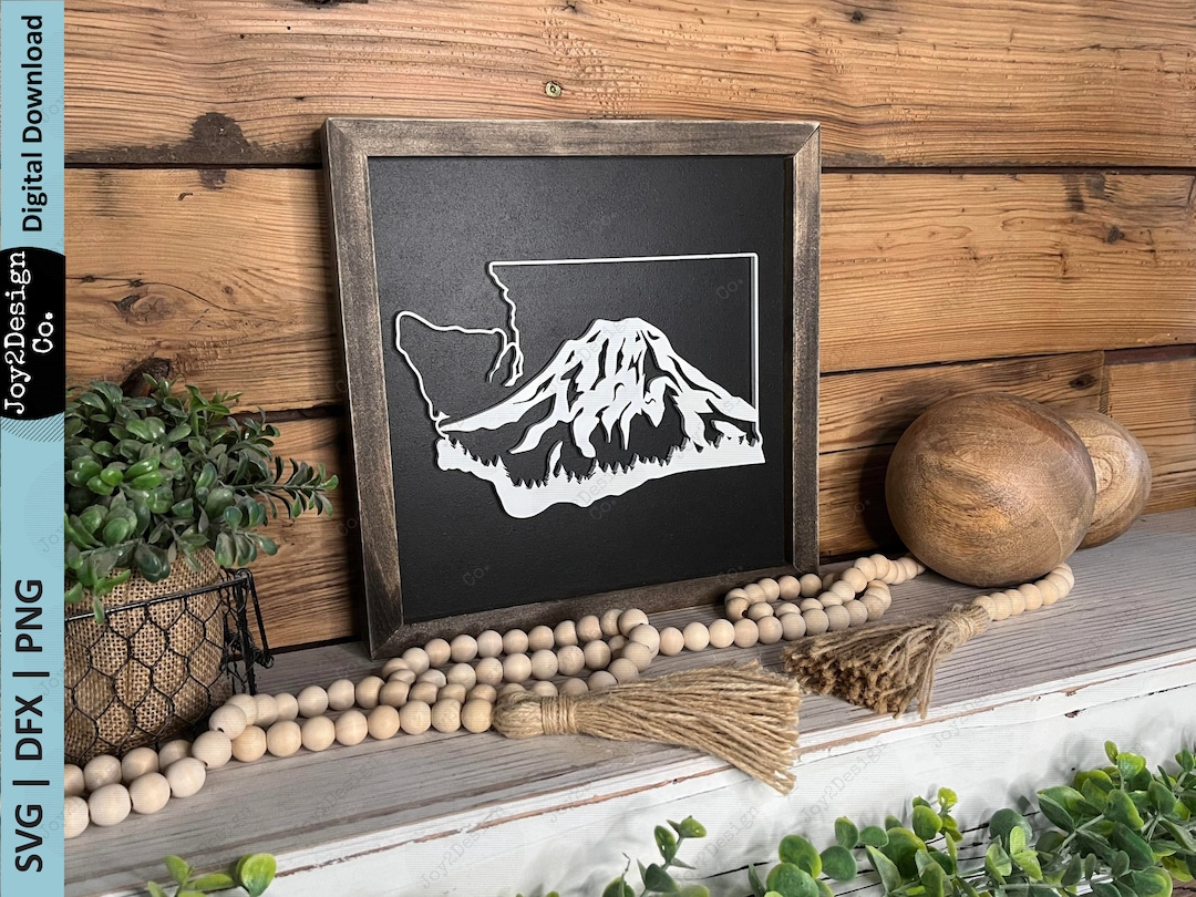 Washington SVG | DFX | PNG | Washington State Svg | Mount Rainier Svg ...