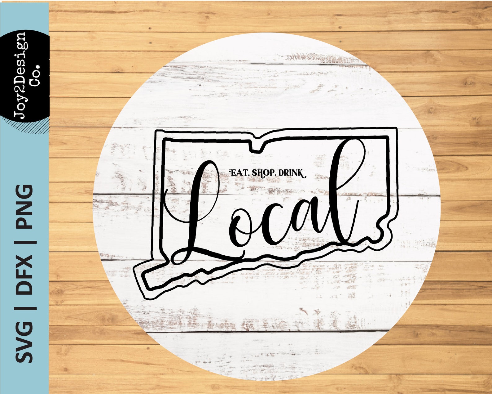 Connecticut Decal Svg Eat Local Shop Local Drink Local | Etsy