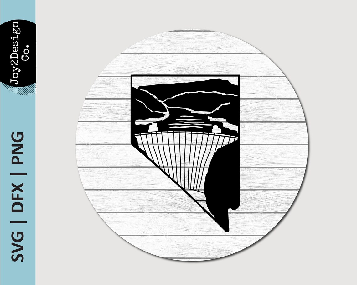 Hoover Dam Svg | Nevada State SVG | DFX | PNG | Nevada Svg | Nevada Art ...