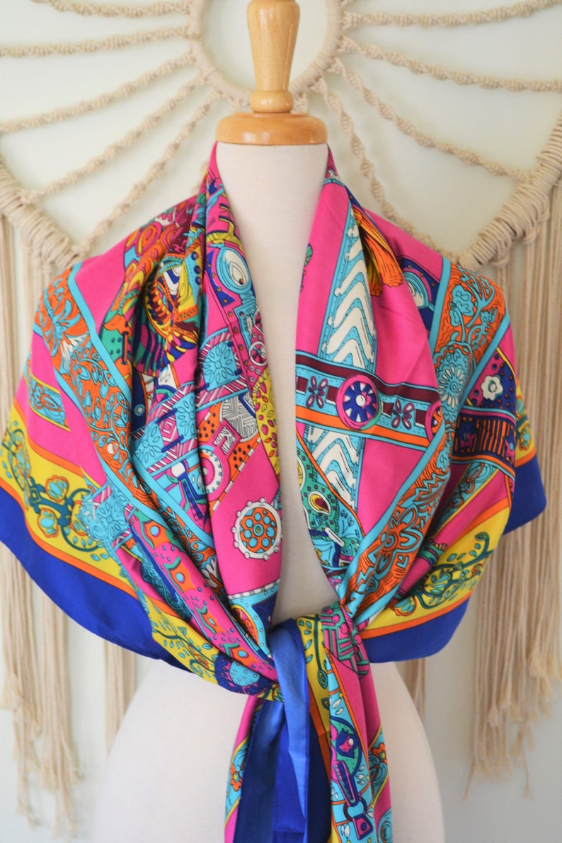 Wearable Art Silk Square Scarf, Silk Shawl, Silk Wrap, Timeless Silk ...