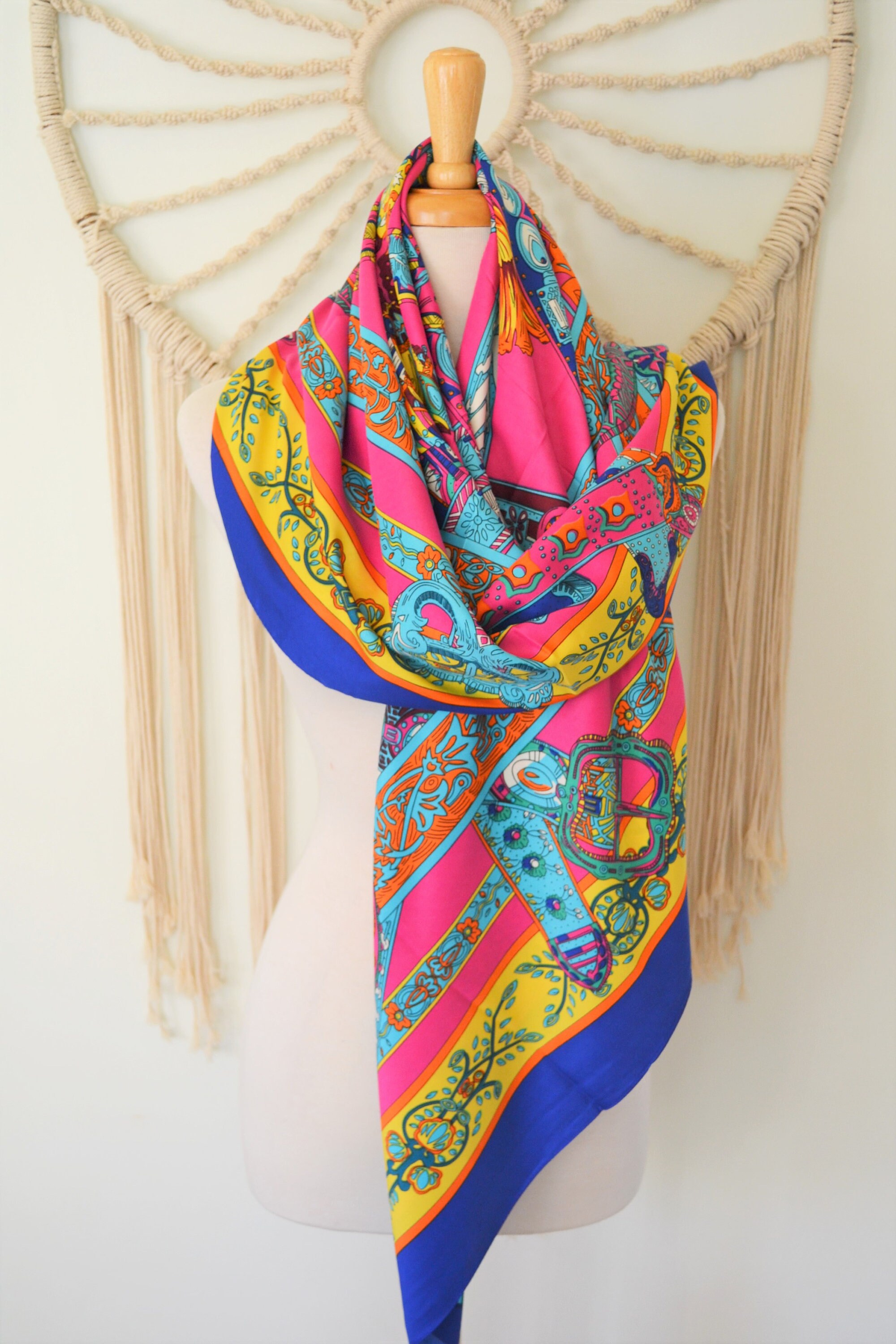 Wearable Art Silk Square Scarf, Silk Shawl, Silk Wrap, Timeless Silk ...