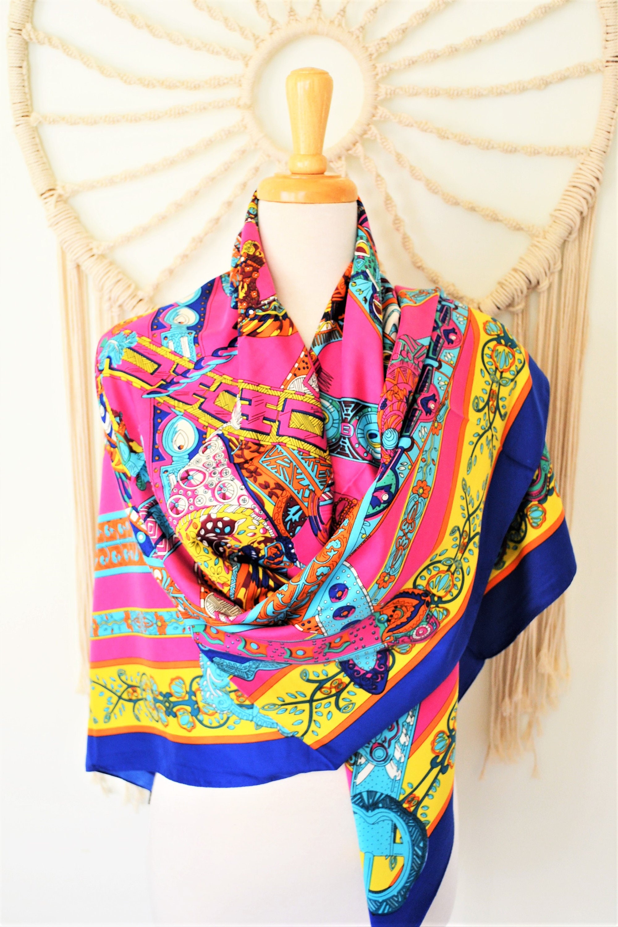 Wearable Art Silk Square Scarf, Silk Shawl, Silk Wrap, Timeless Silk ...
