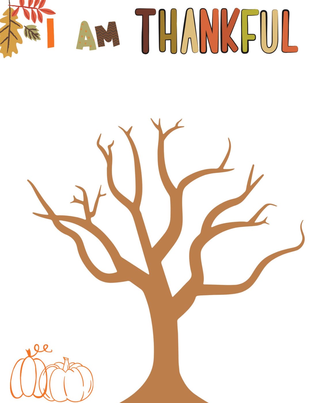 Fall Handprint Tree Craft: Thanksgiving Kid's Activity (PDF) - Etsy