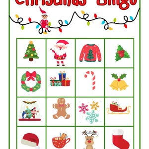 Christmas Bingo Game – Printable Holiday Activity (PDF) - Etsy