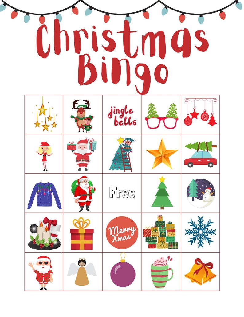 Christmas Bingo Game – Printable Holiday Activity (PDF) - Etsy