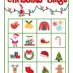Christmas Bingo Game – Printable Holiday Activity (PDF) - Etsy
