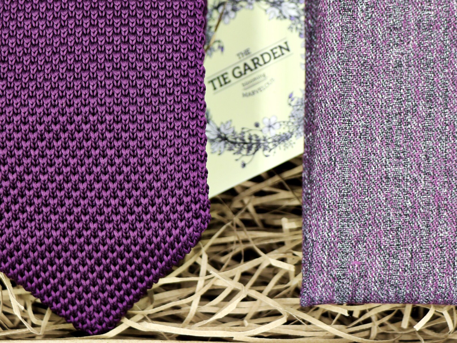 JEREMY: Knitted Necktie Knit Tie Knitted Tie Purple Tie | Etsy