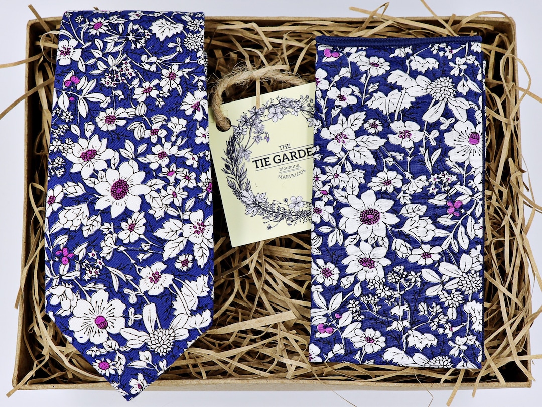 DIANA: Mens Ties, Tie Gift Set, Floral Tie, Floral Pocket Square ...