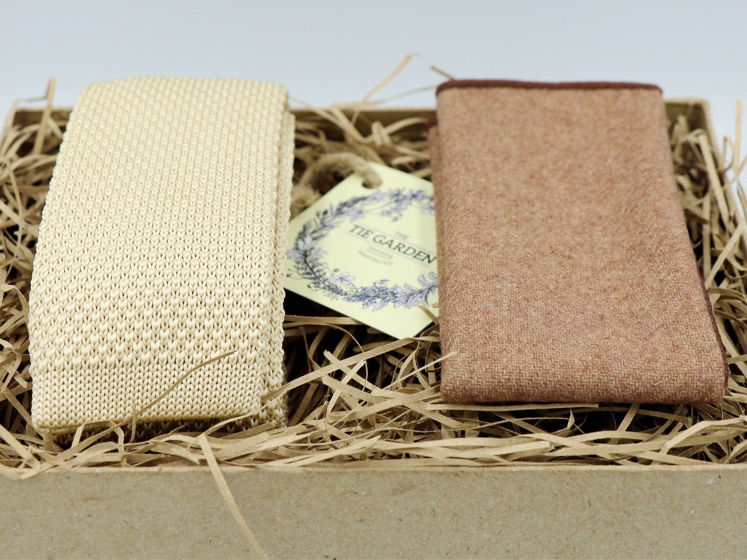 JULIE & FITZ: Wedding Tie, Ties for Men, Knitted Necktie, Pocket Square ...