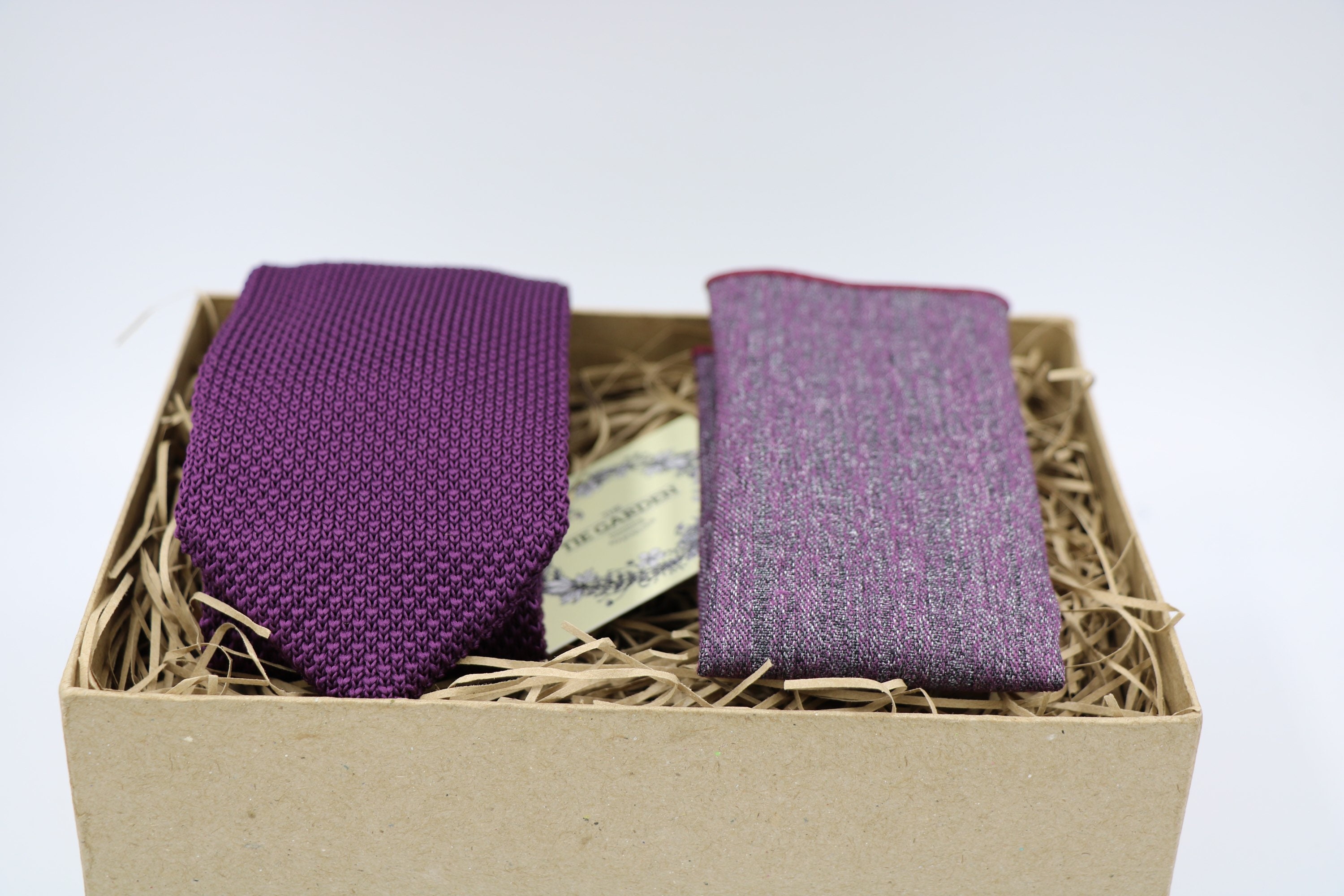 JEREMY: Knitted Necktie Knit Tie Knitted Tie Purple Tie | Etsy