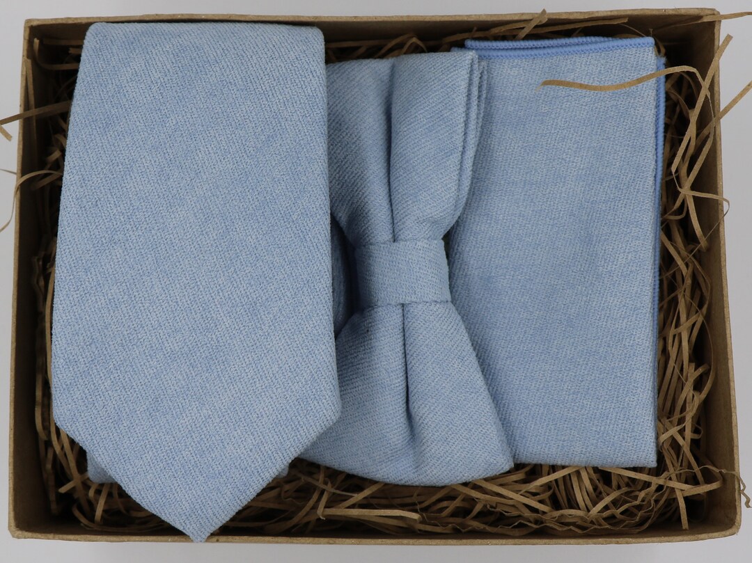 ELI: Light Blue Tie, Pastel Blue Wedding, Mens Pocket Square, Mens Gift ...