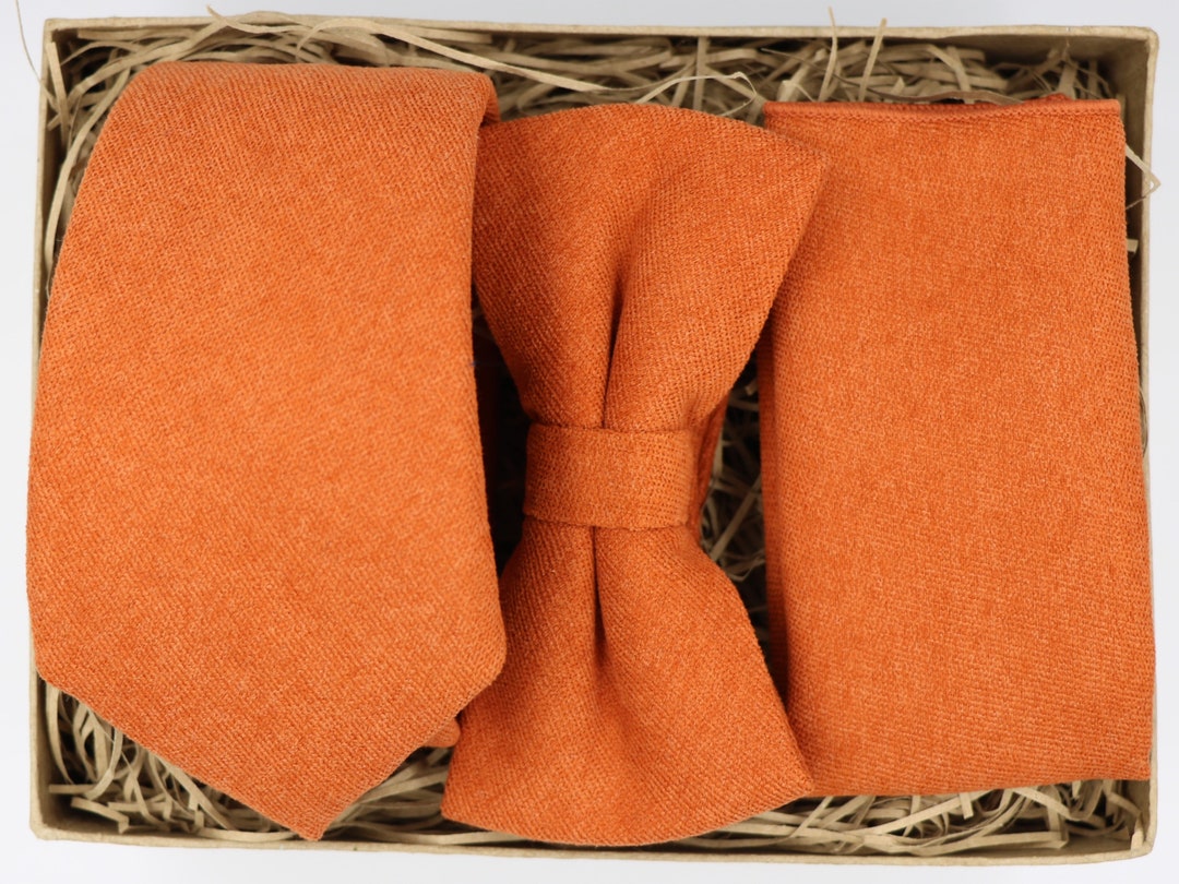 BEN: Rust Mens Ties, Orange Ties, Ties for Men, Gifts for Men, Wedding ...