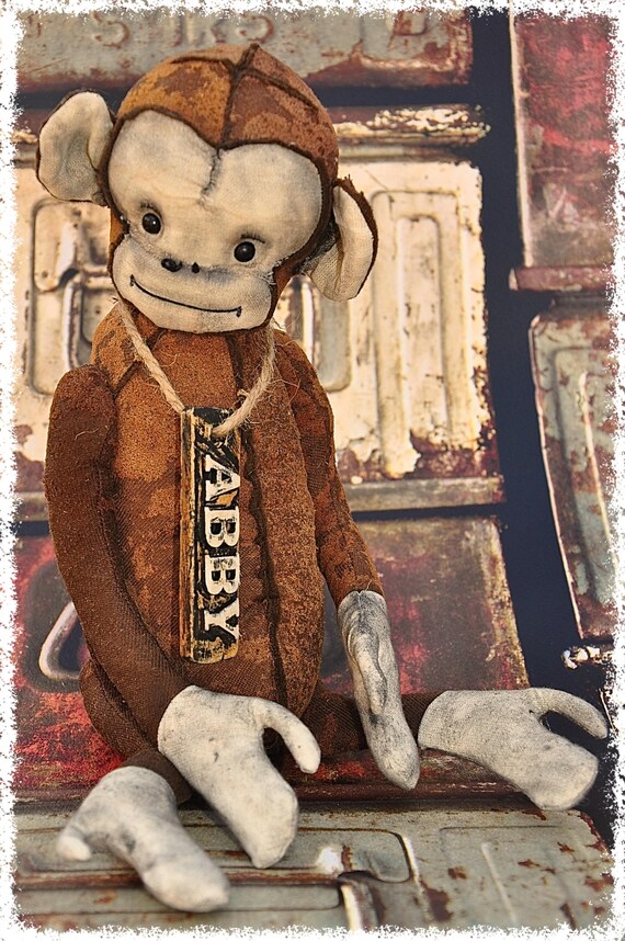 Primitive-style monkey PATTERN 34 cm / 135 inch | Etsy