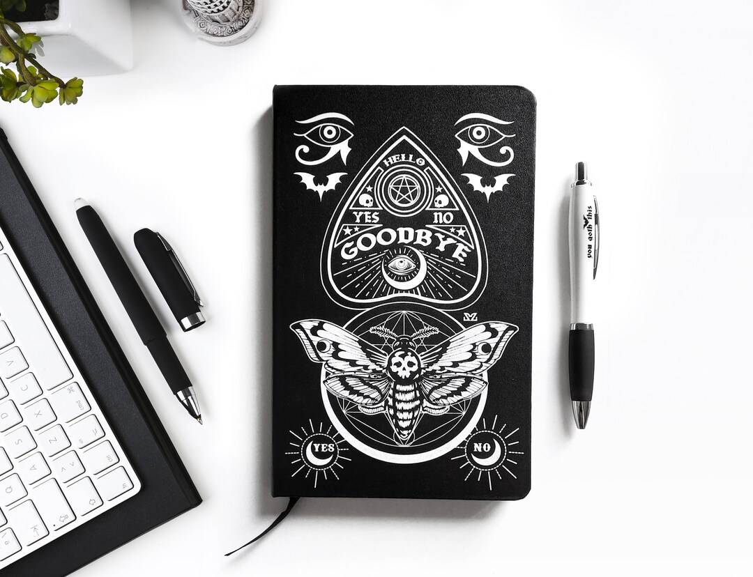 Gothic Notebook A5, Goth Sketch Book With Deathhead Moth, Gothic ...