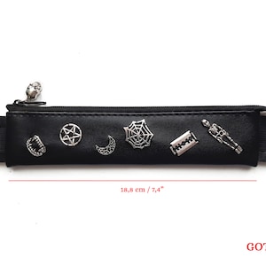 Gothic Pencil Case Elastic, Pen Holder Goth Pencil Case, Journal Pen ...