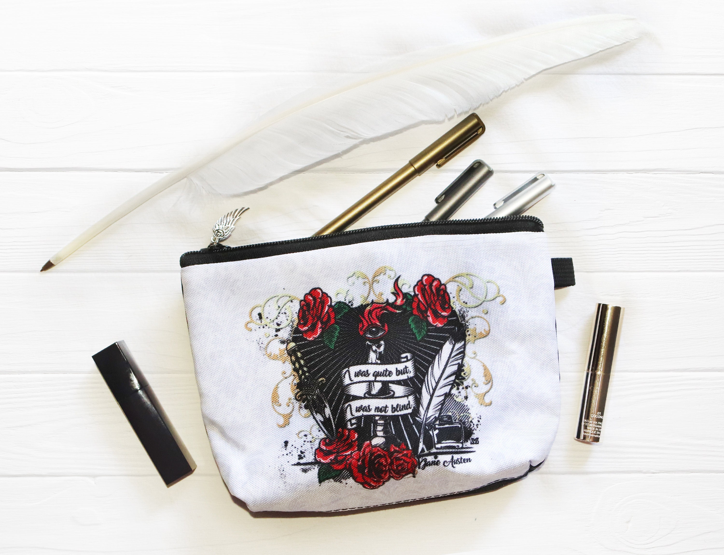 Jane Austen Makeup Bag Organizer Jane Austen Teacher Gifts - Etsy