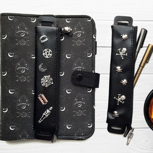 Gothic Pencil Case Elastic, Pen Holder Goth Pencil Case, Journal Pen ...