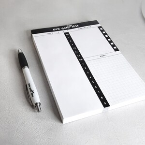Goth Notepad to Do List, Witchy Notepad With Goth Pen, Goth Home Spooky ...