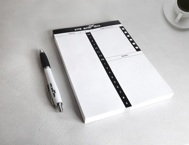 Goth Notepad to Do List Witchy Notepad With Goth Pen Goth - Etsy