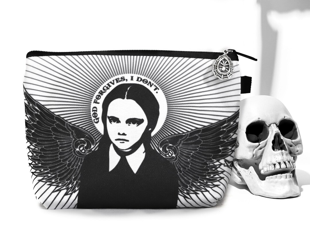 Wednesday Addams Cosmetic Bag, Goth Makeup Bag - Etsy