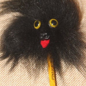 One Pencil - Furry Critter Pencil Topper Handmade Fun Fuzzy Silly Gift ...