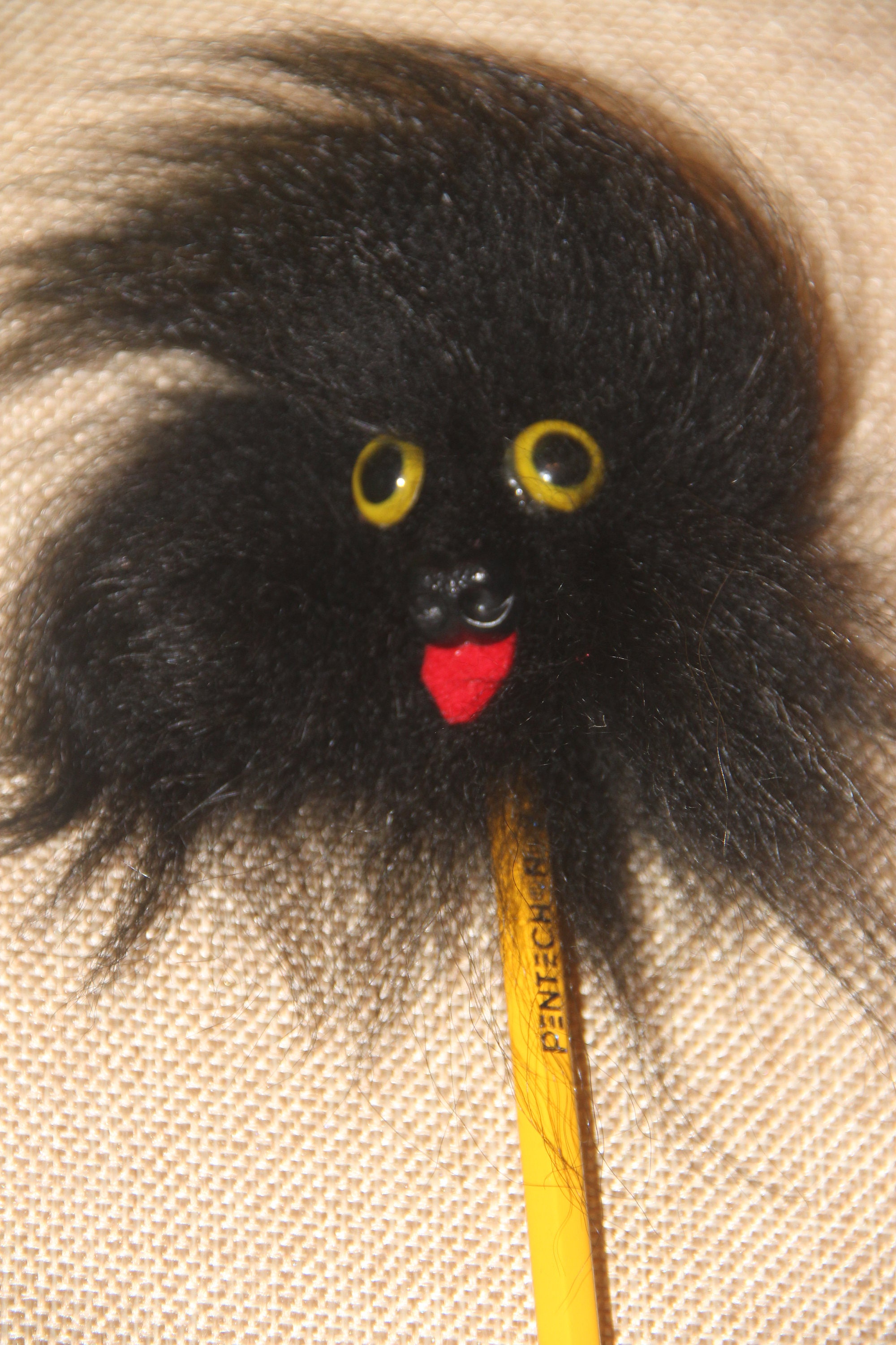 One Pencil - Furry Critter Pencil Topper Handmade Fun Fuzzy Silly Gift ...