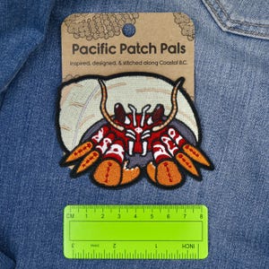 Embroidered Patch - Black-eyed Hermit Crab - 4.0" - Etsy