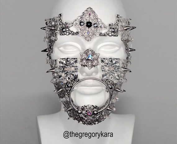 Full Metal Armor Face Piece Facepiece Metal Mask - Etsy