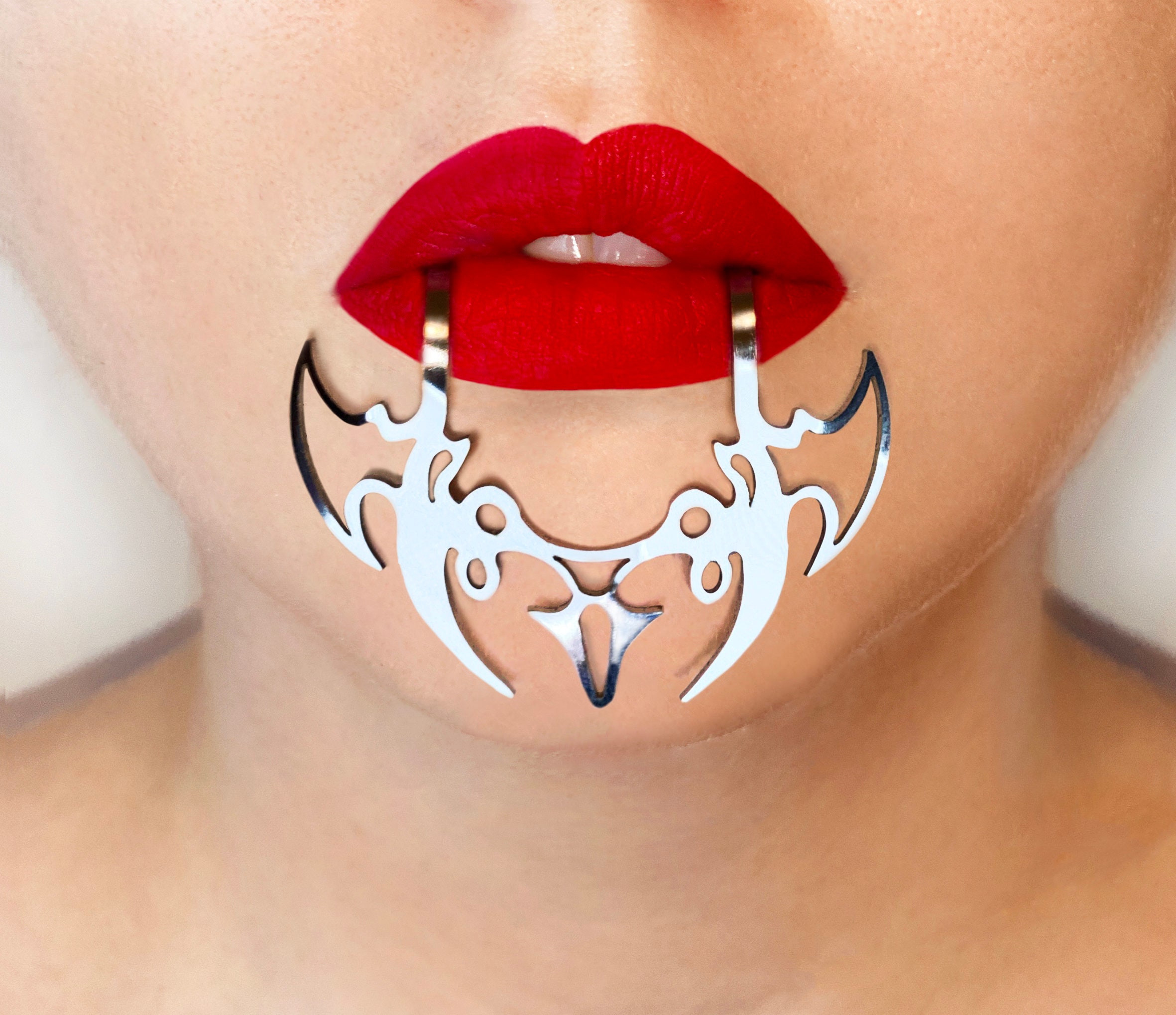 Lip Cuff 004 Lip Piece Metal Piece Lip Jewellery Scifi - Etsy