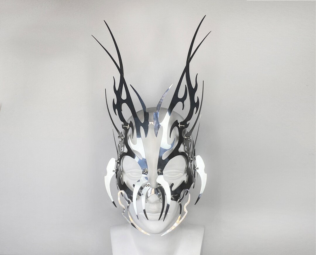 Handmade Stainless Steel Face Mask: Sci-fi Tribal Head Piece - Etsy