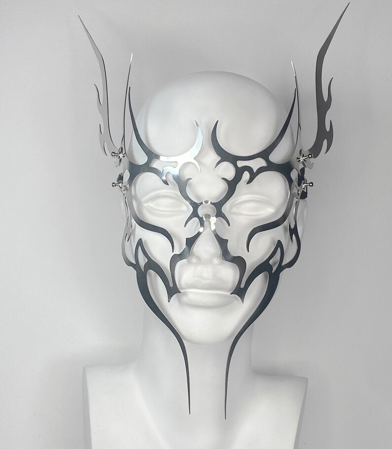 Handmade Stainless Steel Face Mask: Sci-fi Tribal Head Piece - Etsy UK
