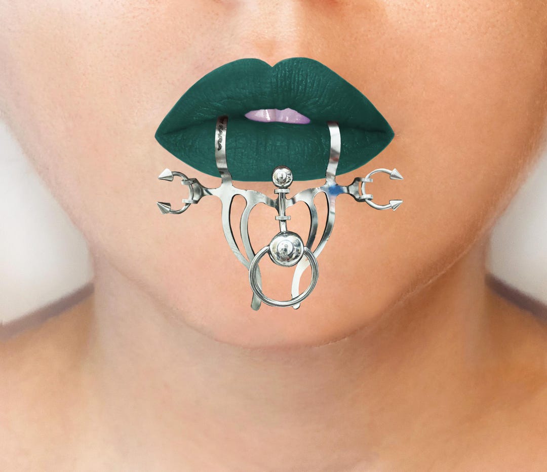 Lip Cuff 0014 Lip Piece Metal Piece Lip Jewellery Scifi Tribal Lip Cuff ...