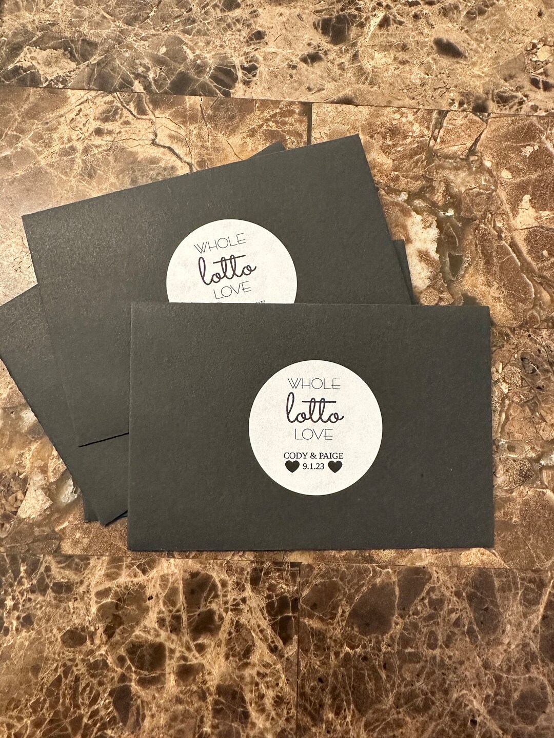 Lottery Ticket Envelope Stickers | Wedding Favors | Whole Lotto Love - Etsy