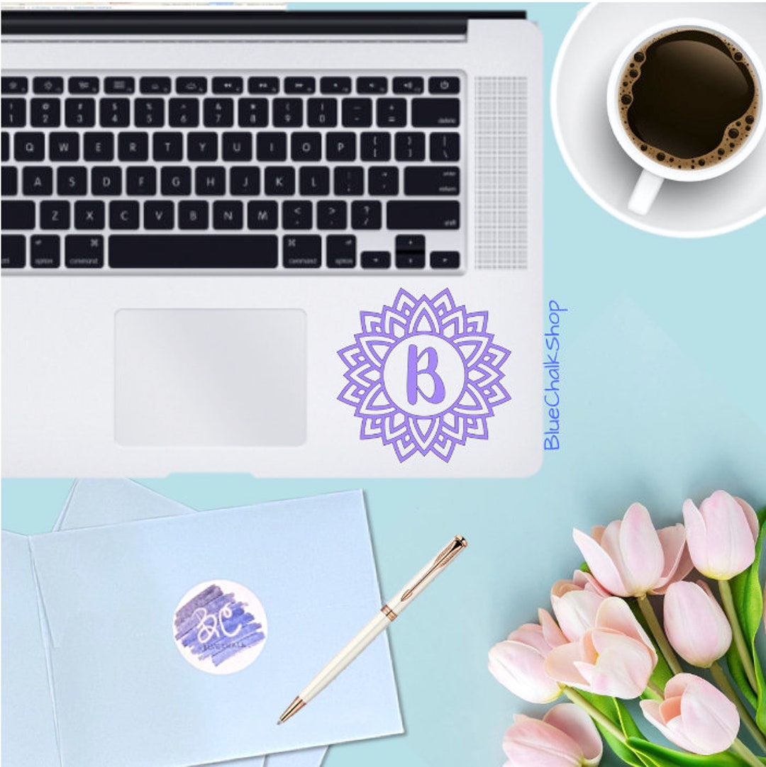 Mandala Initial Sticker | Mandala Sticker | Mandala Decal | Owner ...