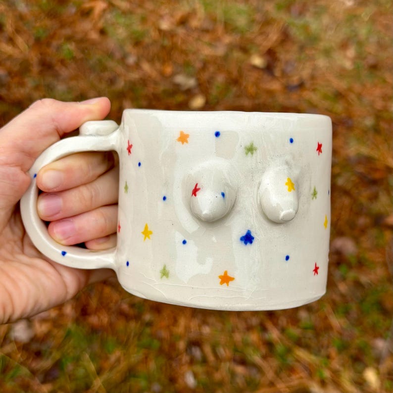 Handmade Rainbow Stars Jug Mug - Etsy